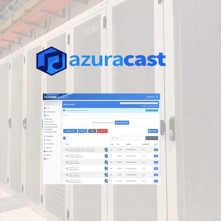 AzuraCast streaming server - Radio autodj hosting paneel