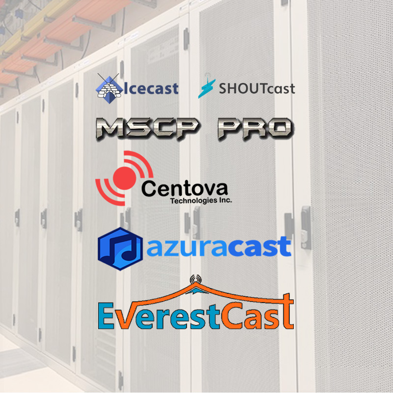 Stream servers panelen ondersteuning voor SHOUTcast of Icecast